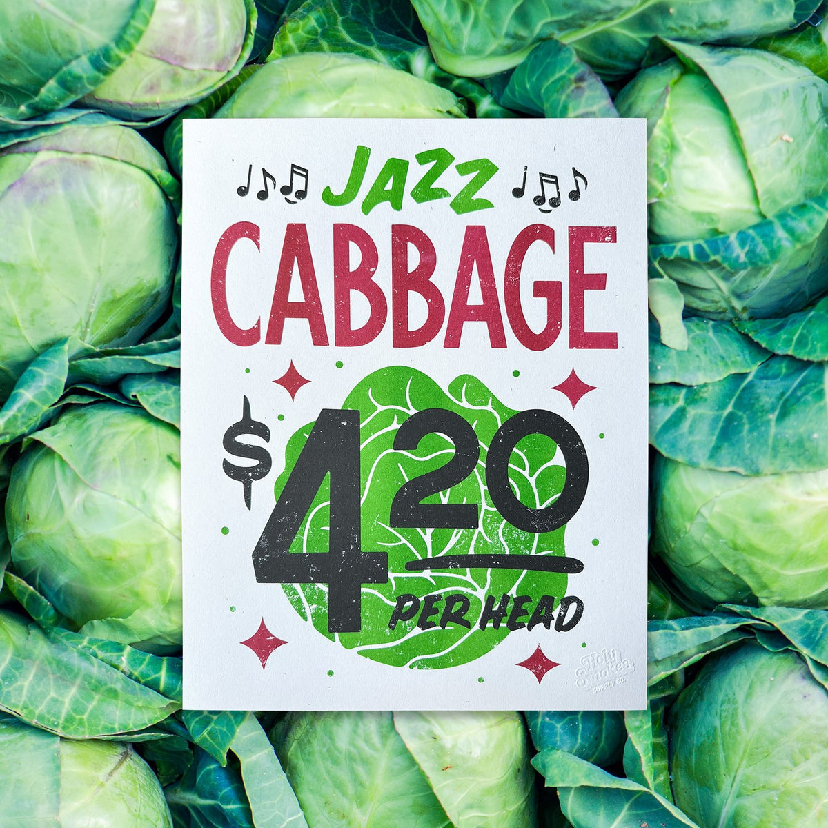 Jazz Cabbage Risograph Art Print – Vortex Souvenir