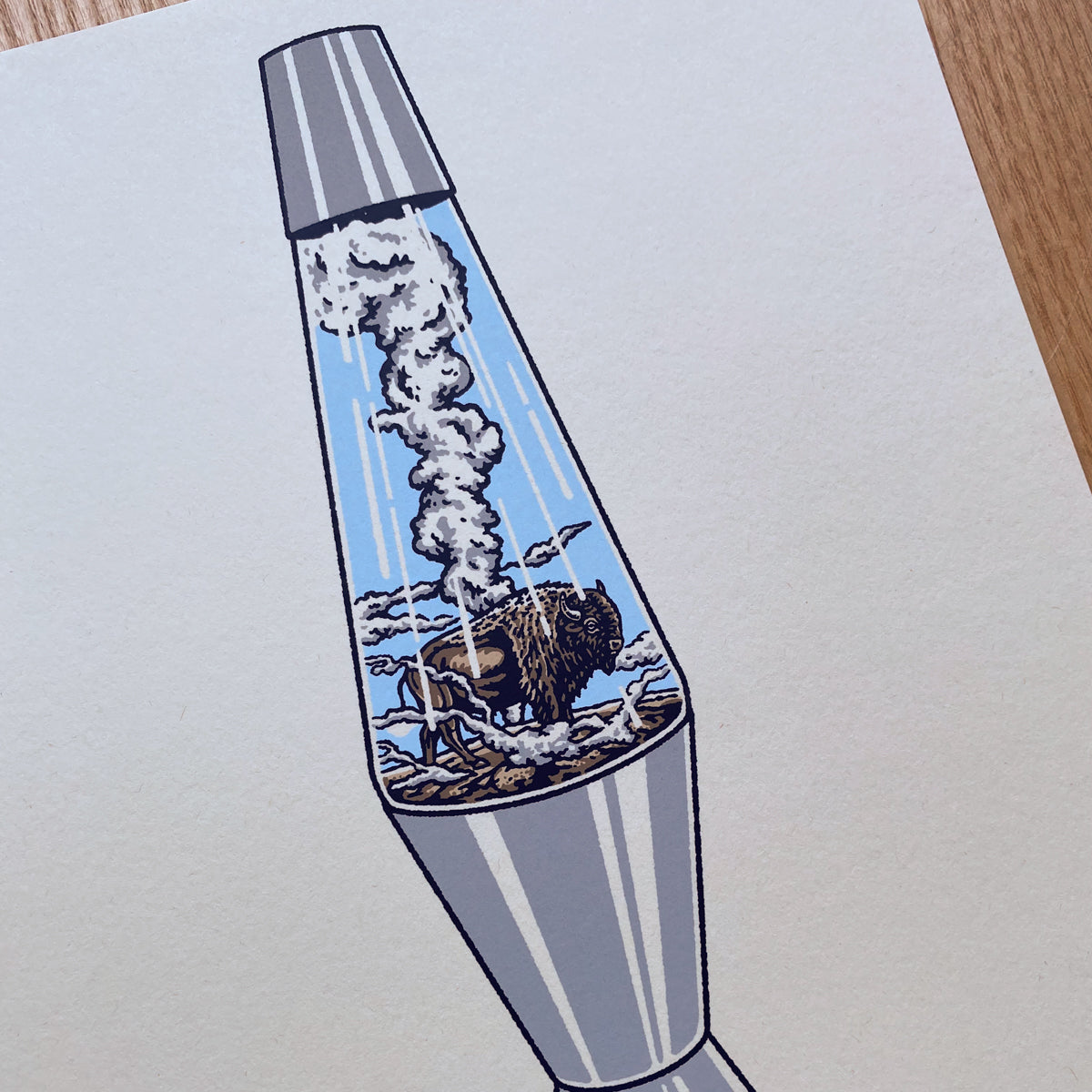 "Bison Lava Lamp" Screen Print – Vortex Souvenir