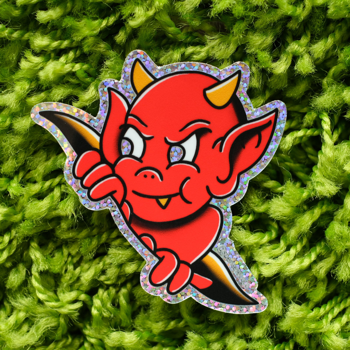 "Hot Stuff" Glitter Sticker – Vortex Souvenir