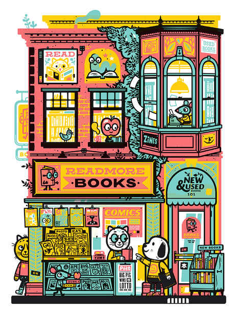READMORE BOOKS Silkscreen Print – Vortex Souvenir