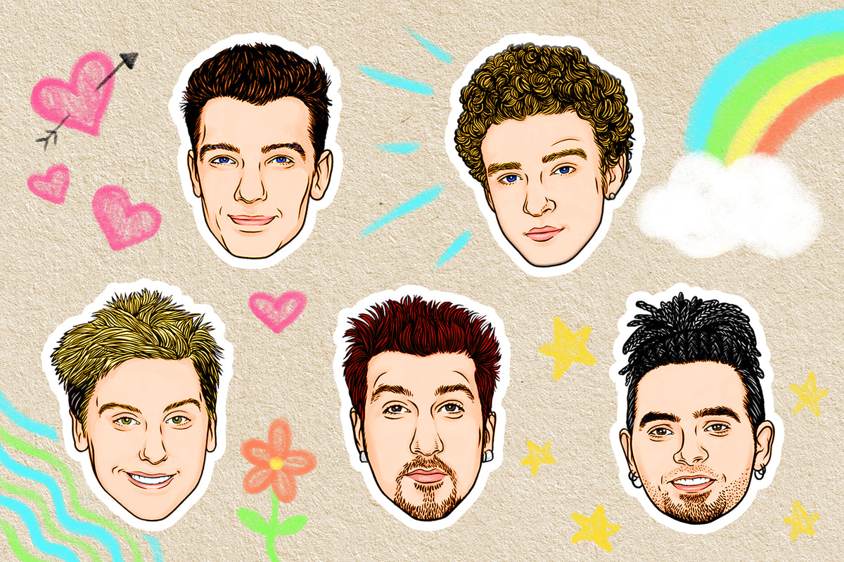 NSYNC Sticker Sheet – Vortex Souvenir